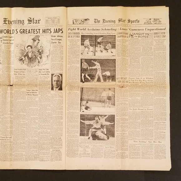 The EVENING STAR Publishing | Wall Decor | Historic Newspaper Kennedy ...